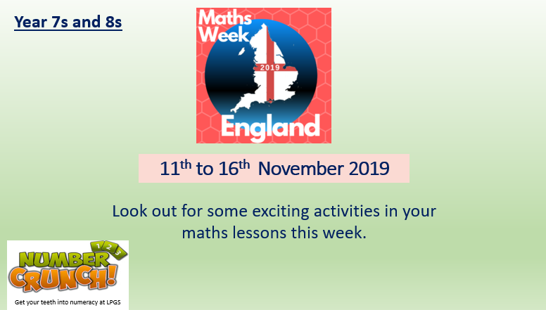 Numeracy Update — Langley Park School for Girls