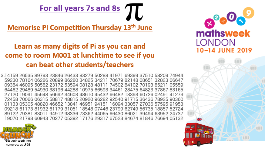 Numeracy Update — Langley Park School for Girls